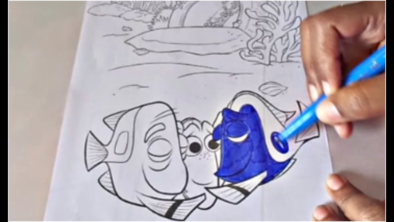 DISNEY PIXAR FINDING DORY ️ Fin-tastic Coloring Book and Drawing - YouTube