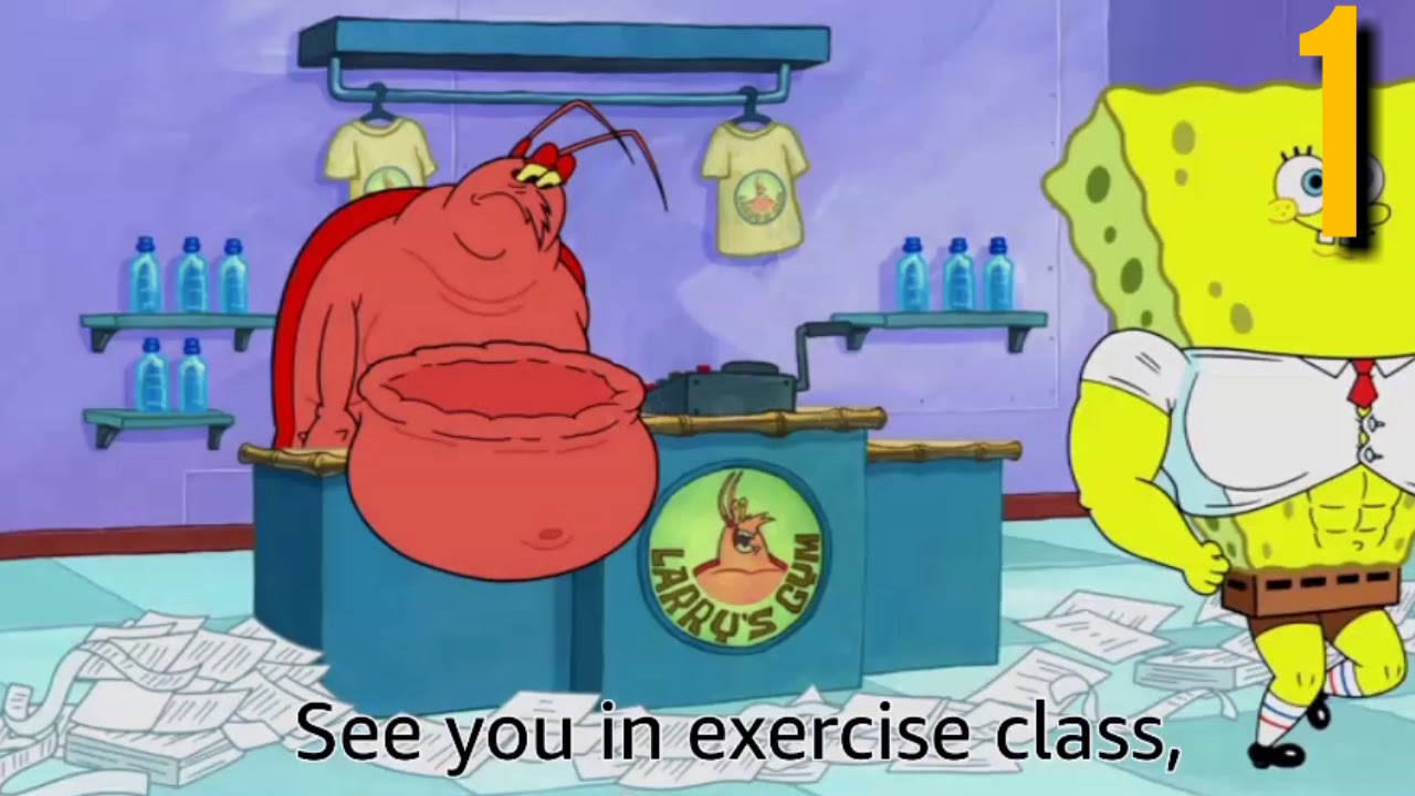 Larry The Lobster Working Out