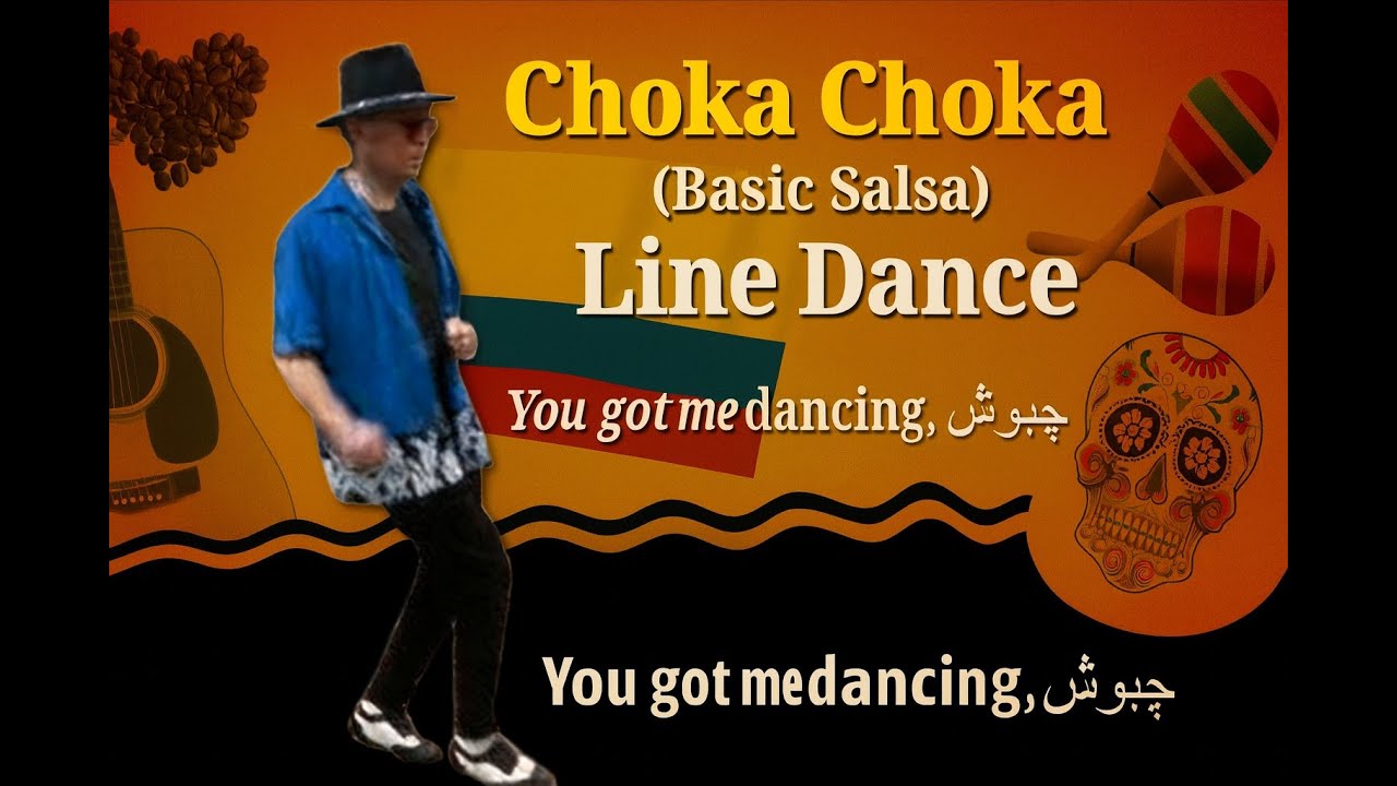 Choka Choka (Basic Salsa) Line Dance with Song Subtitles - YouTube