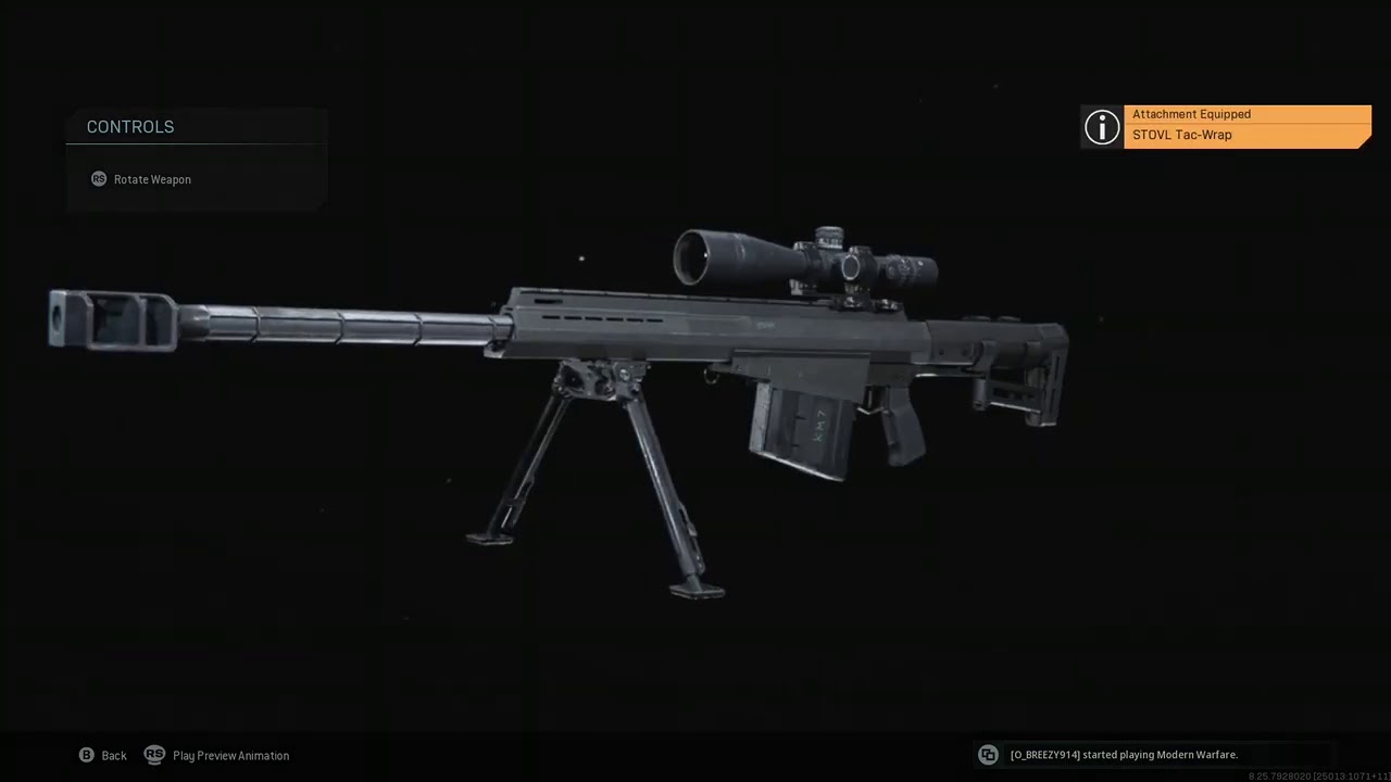 Call of duty Modern Warfare: Barrett 50. cal sniper Gold. - YouTube