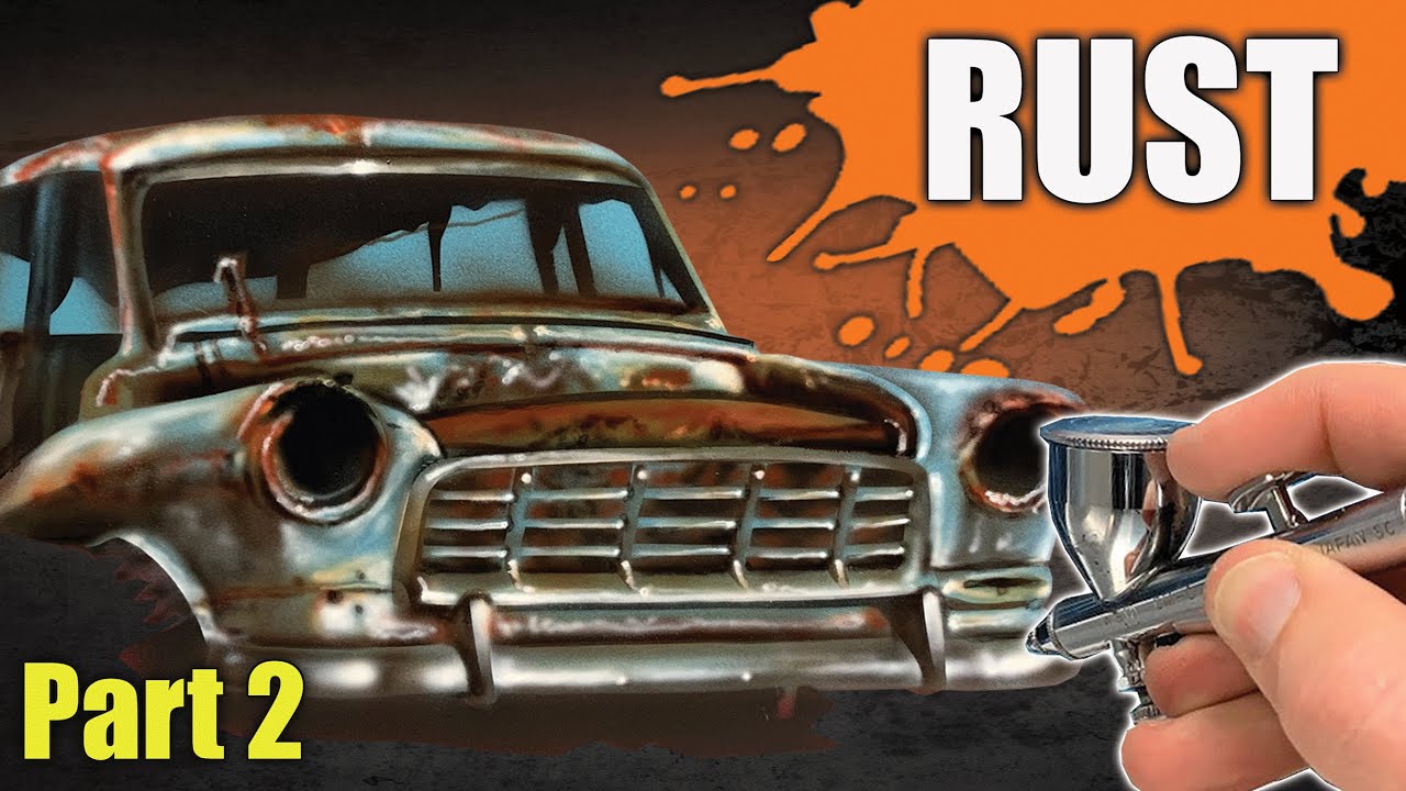 Learn how to Airbrush a Car Wreck : Part 2 - Rust - YouTube