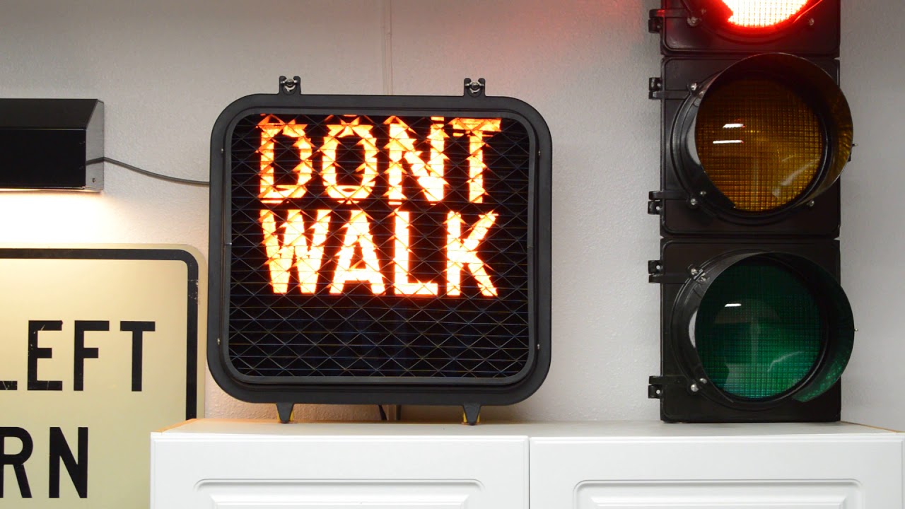 Incandescent Pedestrian Signal (ICC Model 7090) - YouTube