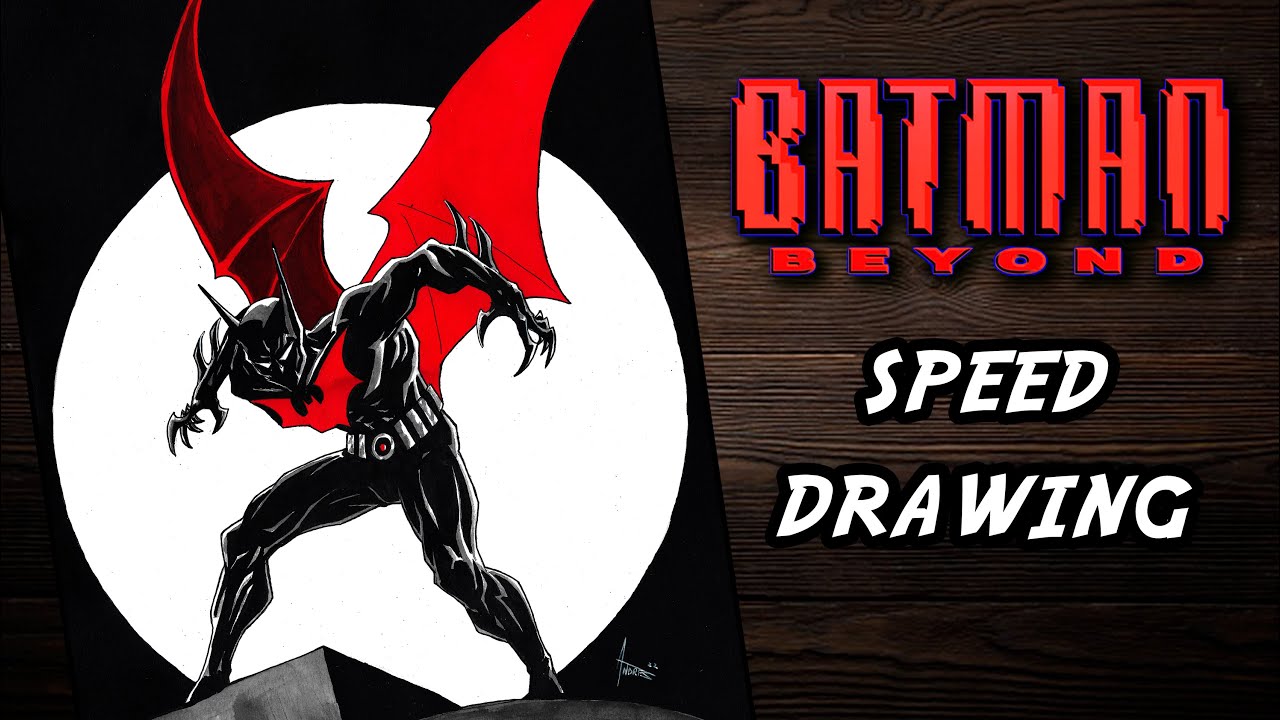 BATMAN BEYOND DRAWING / DESENHANDO BATMAN DO FUTURO SPEEDPAINT COMIC ...