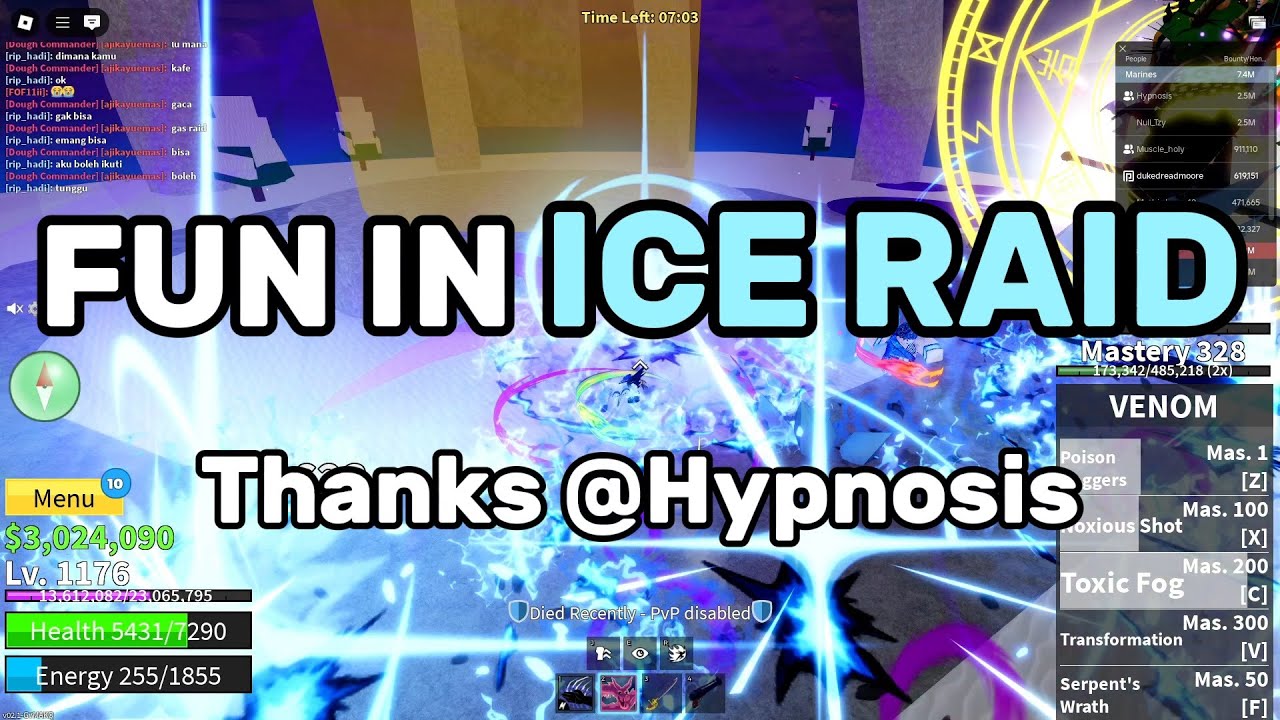 Ice Raid : Challenging but not for a Big Team! Blox Fruits Roblox - YouTube