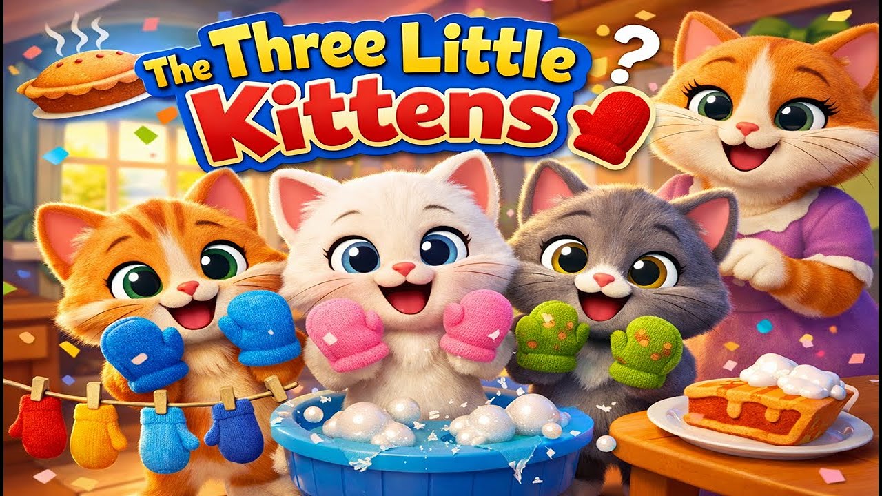 Three Little Kittens 🐱 | Original Nursery Rhyme Kids Story Song - YouTube