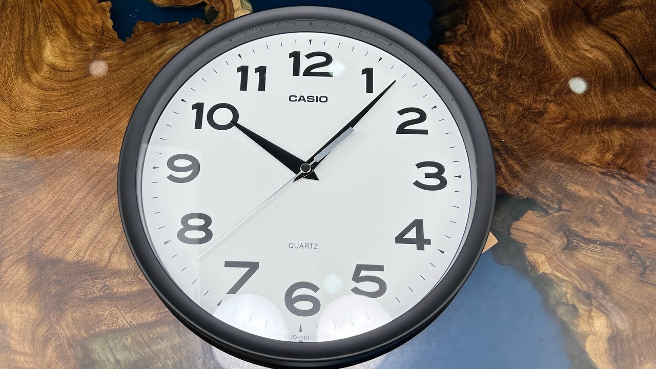 Đồng hồ treo tường casio IQ-151-1DF - YouTube