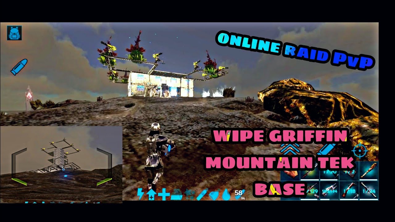 [ ARK MOBILE ] WIPE GRIFFEN MOUNTAIN TEK BASE ONLINE RAID - YouTube
