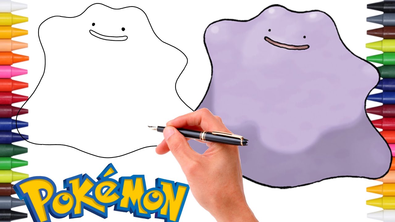 Comment Dessiner LE POKÉMON MÉTAMORPH (Ditto) FACILEMENT ! #132 ...