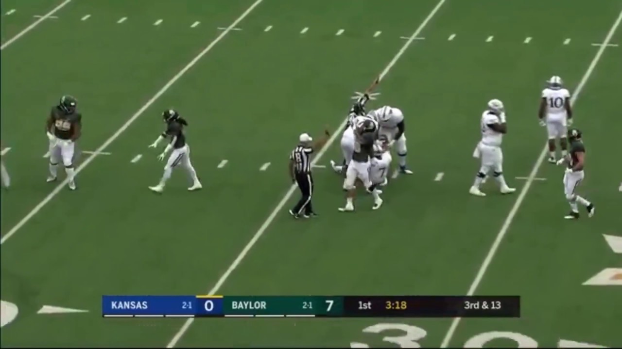 Baylor vs Kansas James Lynch Sack - YouTube