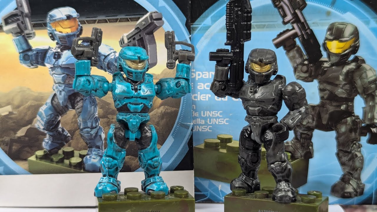 Spartan Cyan y Spartan Steel Halo Megablosk, Review En Español - YouTube