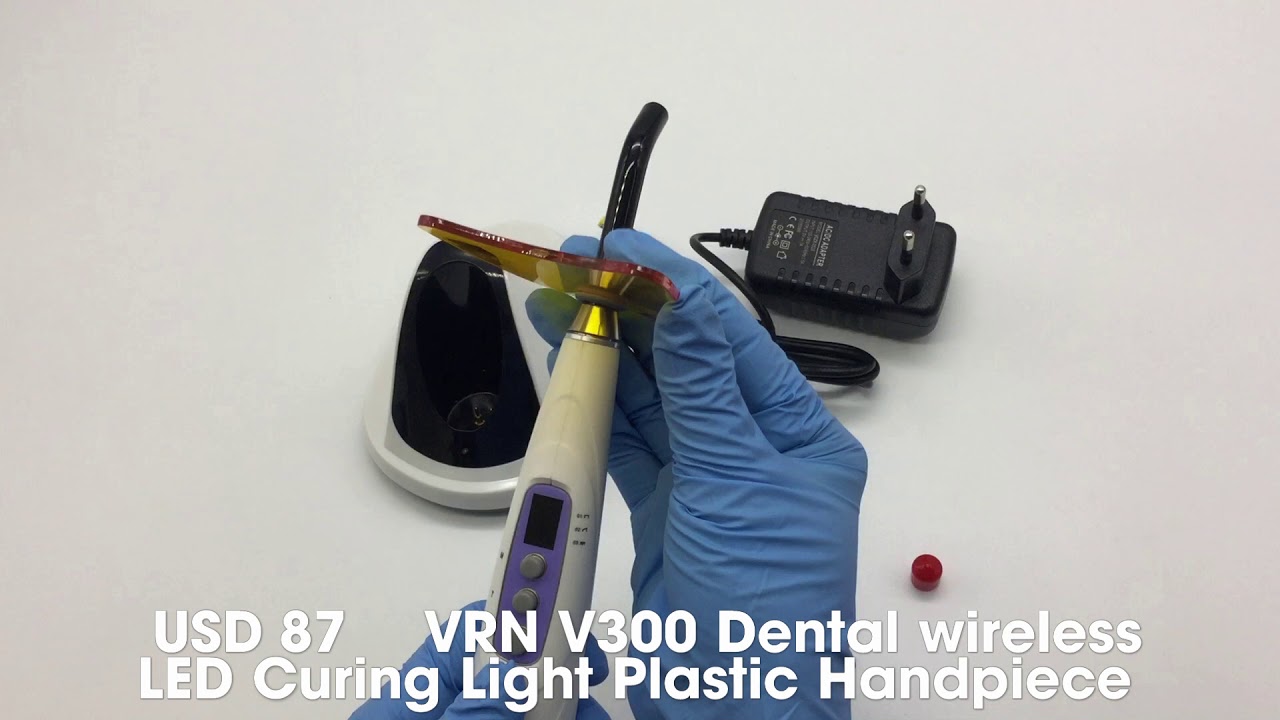 Dental wireless LED Curing Light VRN V300 - YouTube