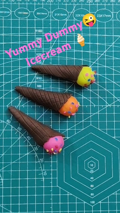 Yummy Dummy Icecream From Clay |Christmas Decor #icecream #clayart #craftbee - YouTube