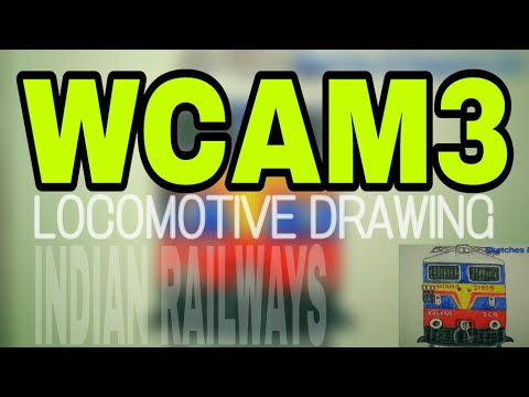 Indian electric locomotive WCAM-3 drawing [INDIAN RAILWAYS] - YouTube