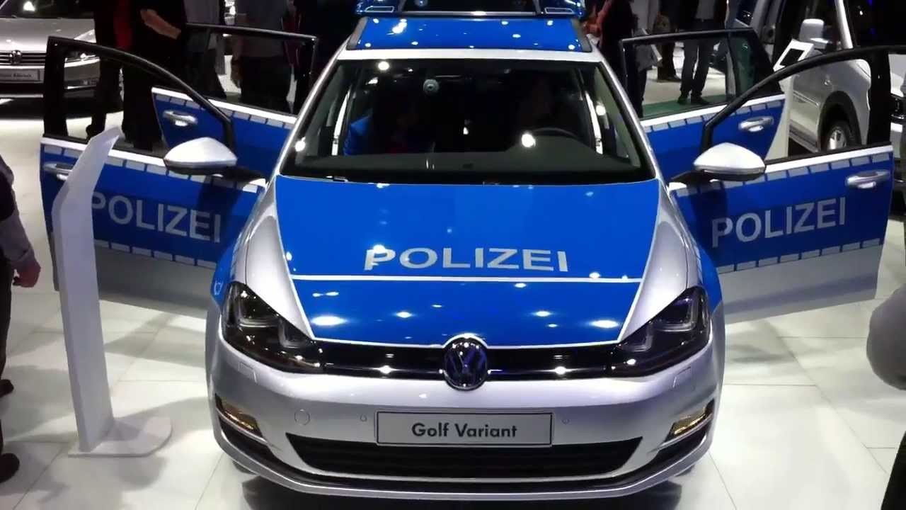 IAA 2013 German Police Car VW Golf 7 Variant - YouTube