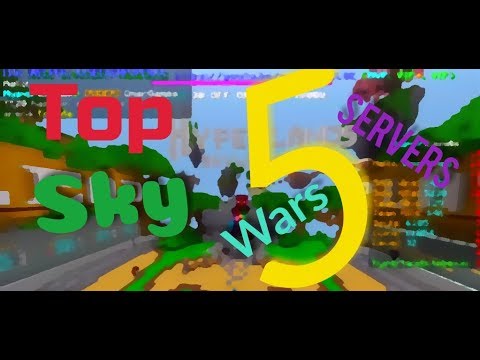 TOP 5 SKY WARS SERVERS FOR MINECRAFT POCKET EDITION - YouTube