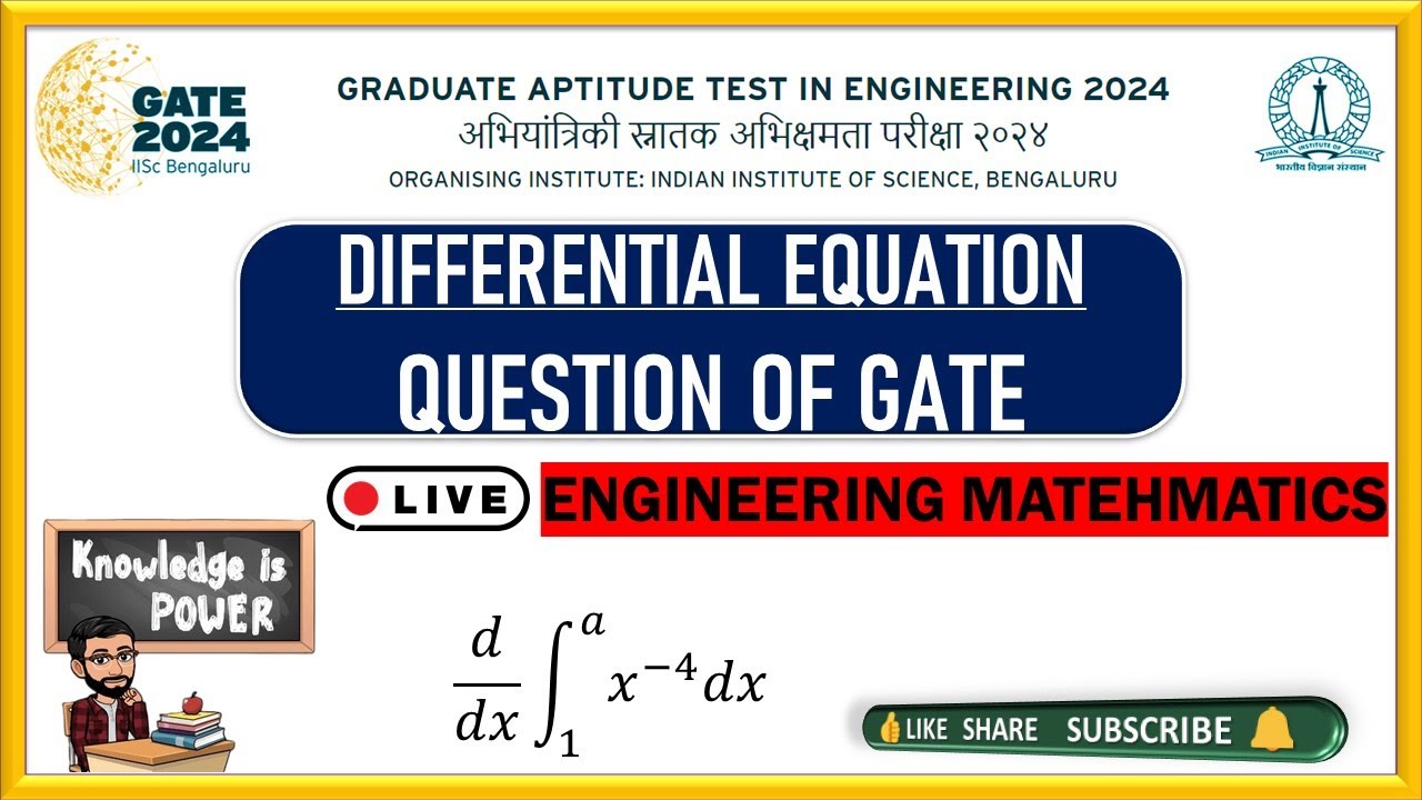 Engineering Mathematics Differential Equation[ GATE exam | All branches ...