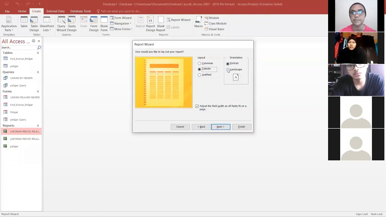 Access Create Report - YouTube