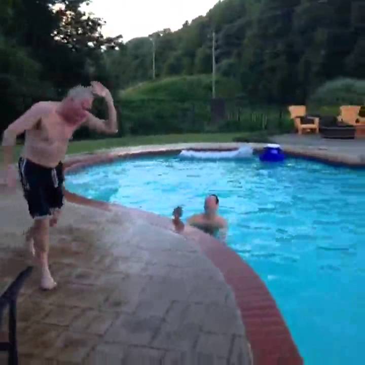 MAN CRAZY POOL FAIL - YouTube