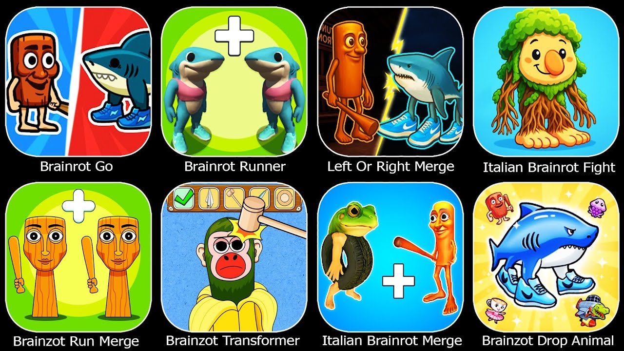 Brainrot Go,Brainrot Runner,Left Or Right Merge Monster,Italian ...