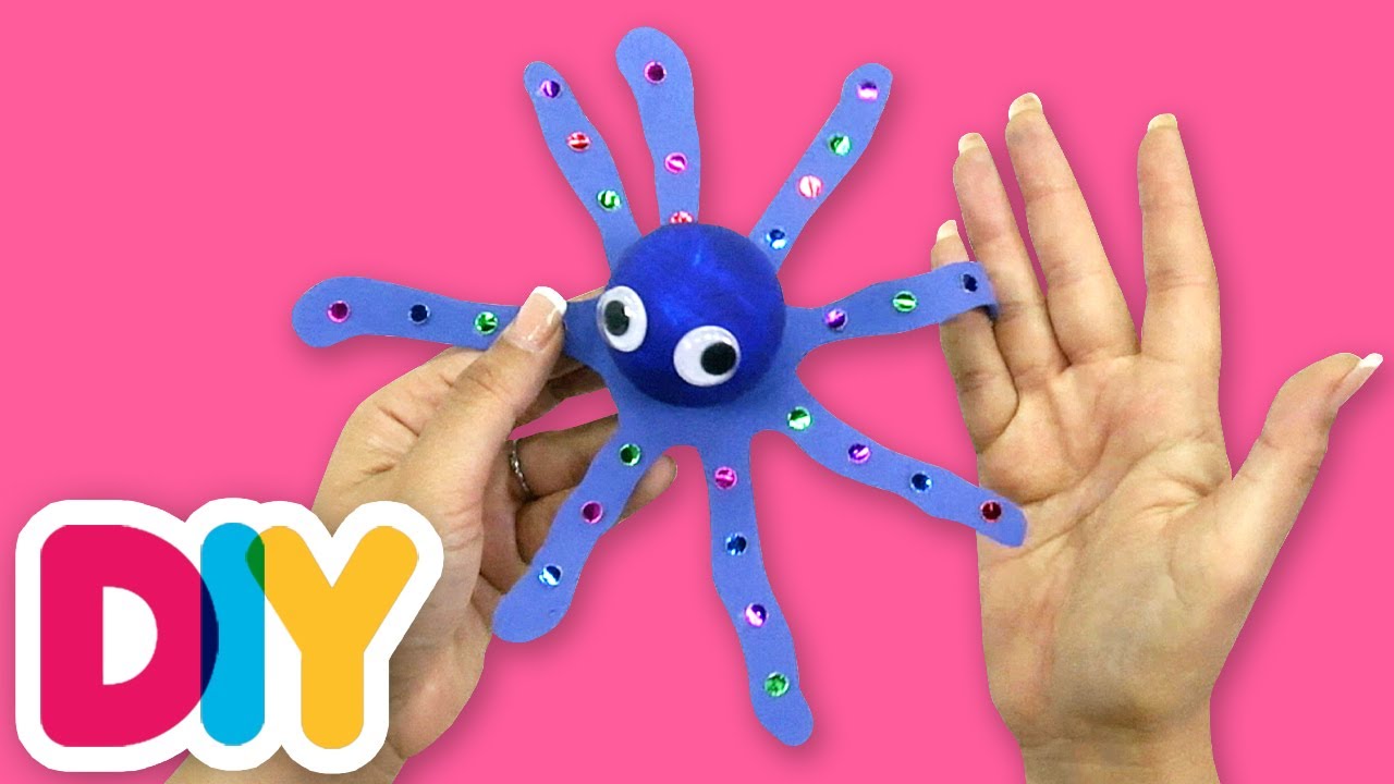 How to make a LITTLE OCTOPUS | Paper Craft | Fast-n-Easy | DIY Labs ...