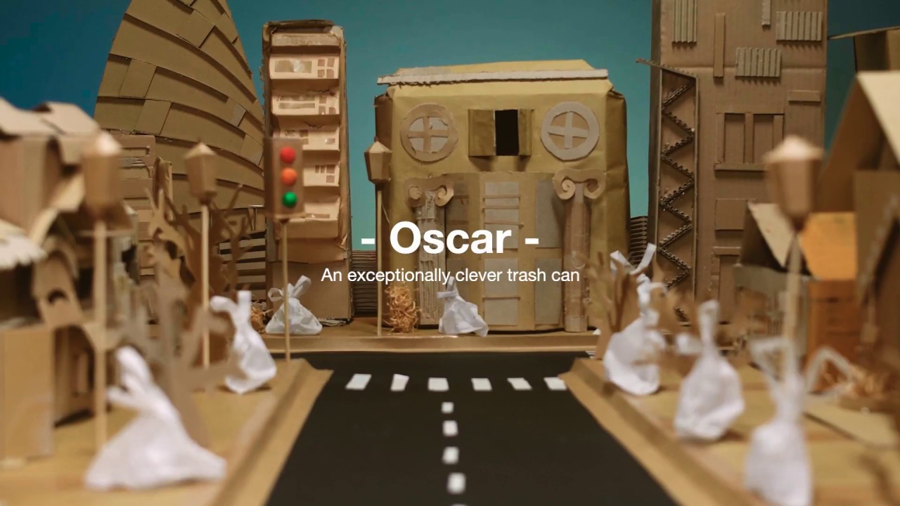 Oscar - An exceptionally clever trash can - YouTube