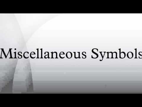 Miscellaneous Symbols - YouTube