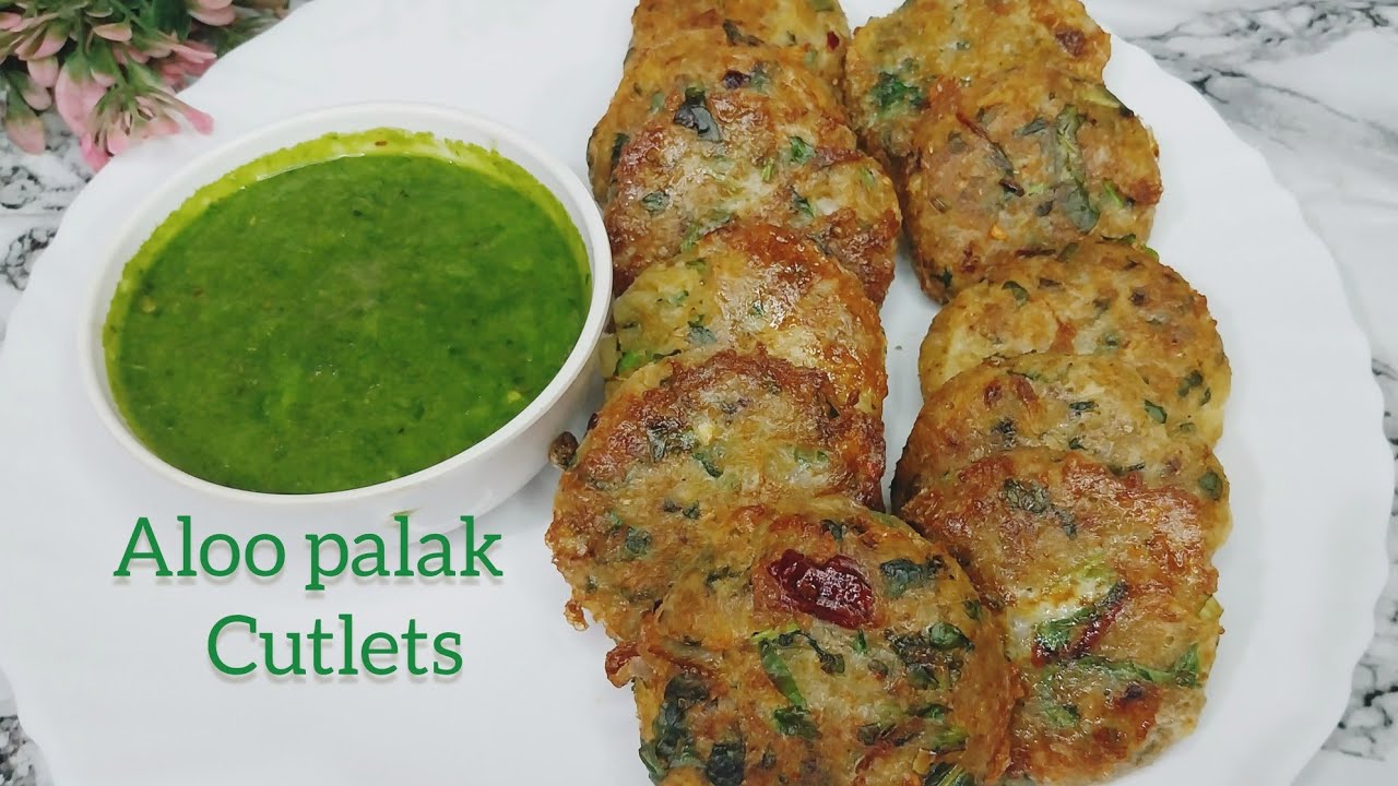 Potato Spinach cutlets recipe | Aloo ke New kabab Recipe | Aloo Palak ...