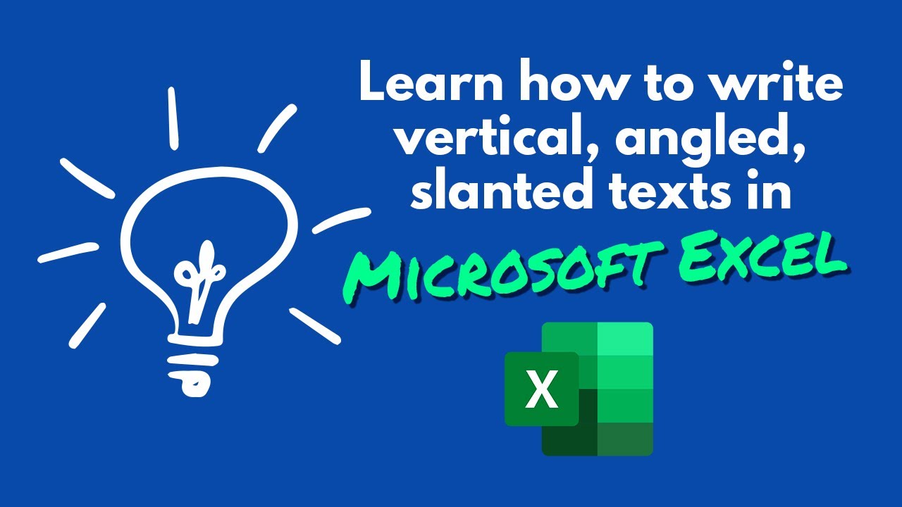 Learn How To Write Vertical Angled Slanted Text In Microsoft Excel YouTube Learn How To Write Vertical Angled Slanted Text In Microsoft Excel YouTube
