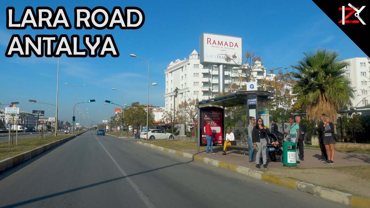 Driving Along on Main Lara Road | Resorts | Beautiful View 4K | Antalya ...