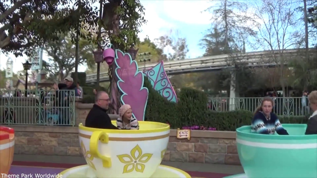 Mad Hatter's Tea Cups On Ride POV - Disneyland - YouTube