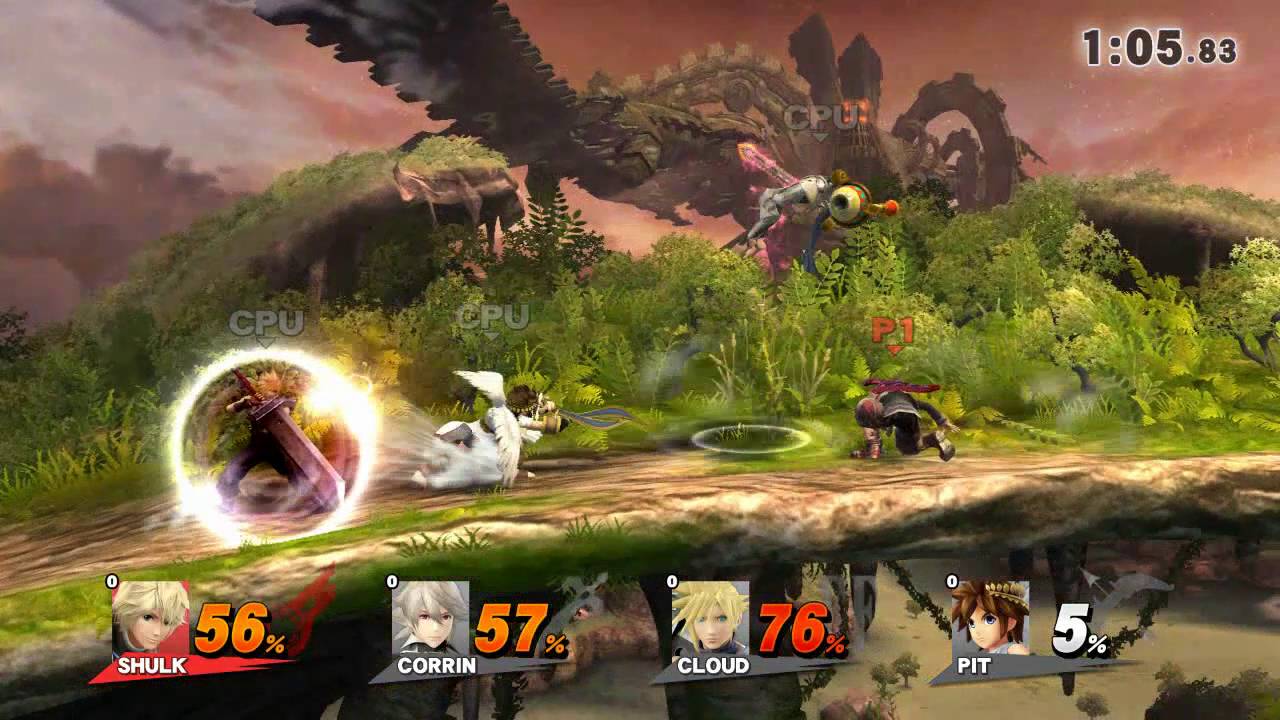 Shulk vs Cloud vs Corrin vs Pit - YouTube