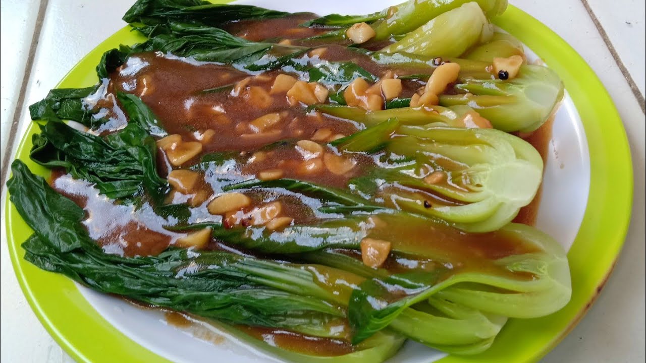Resep BAKCOY SAUS LADA HITAM - YouTube