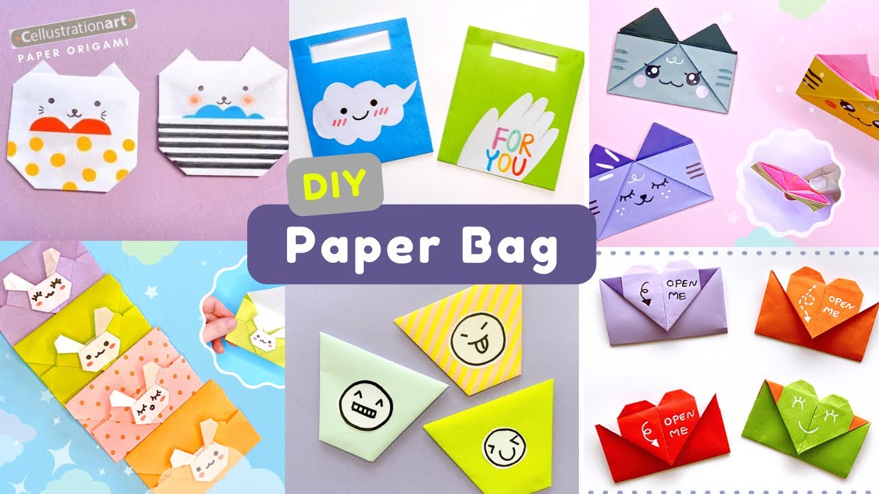 6 Easy & Cute DIY Paper Bag | Paper Envelope | Paper Craft Ideas ...