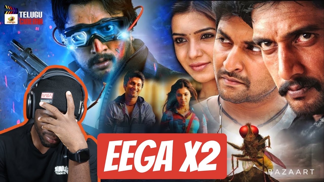EEGA Movie Scenes REACTION | Nani Rebirth as Fly | Samantha | Sudeep ...