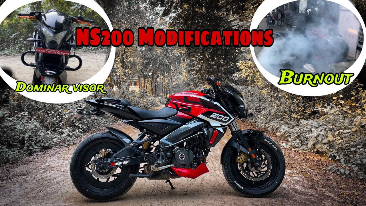 NS200 MODIFICATIONS || NEW APOLLO H1 TYRE|| DOMINAR VISOR IN NS200 🇳🇵 ...
