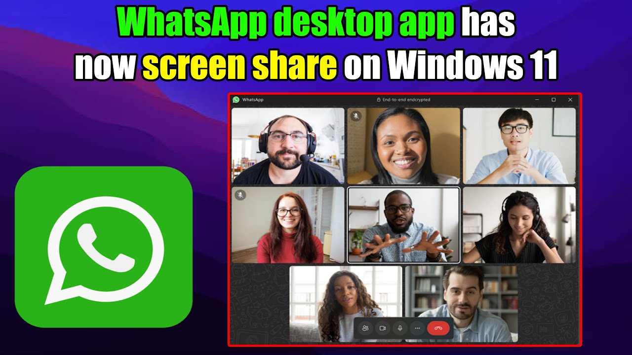 screen share feature on Whatsapp on Windows 11 - YouTube