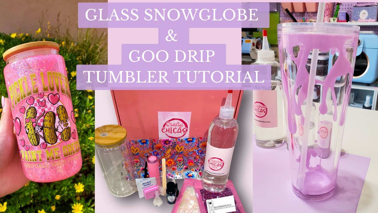 Glass Snow Globe & Goo Drip Lava Lamp Tutorial: Creative Chicas Snow ...