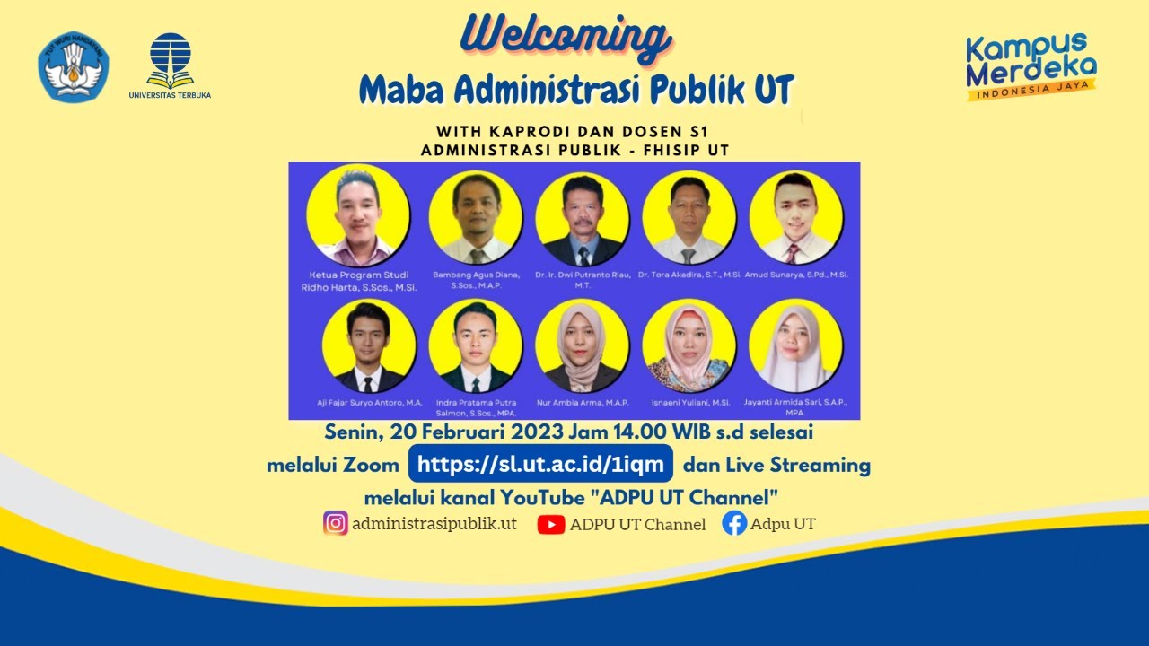 Welcoming Maba Administrasi Publik UT - YouTube