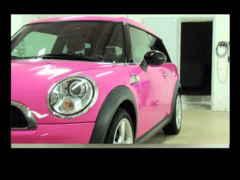 car-wrapping mini clubman s in candy pink Hexis foliert - YouTube