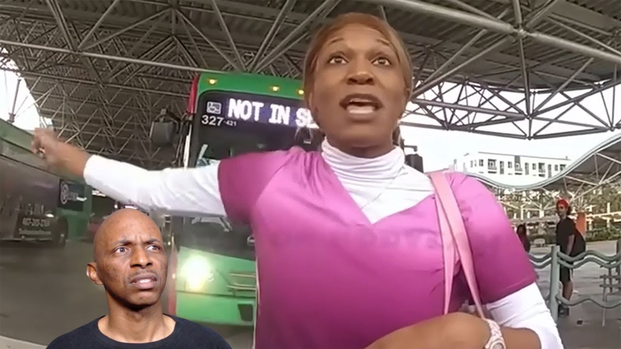 Woman Becomes Agitated After Missing Her Bus - Reaction - YouTube