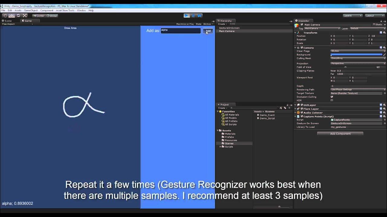 How to create your own gesture library for Gesture Recognizer - YouTube