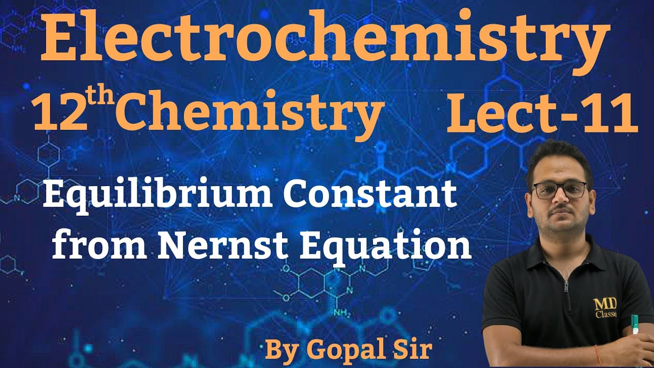 equilibrium constant from nernst equation | electrochemistry ...