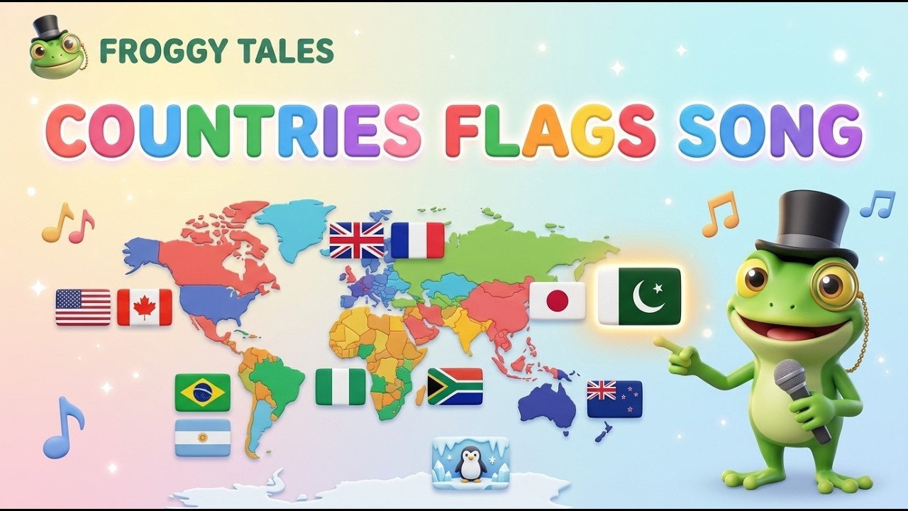 Countries Flags Song for Kids 🌍 | Learn Countries & World Flags ...