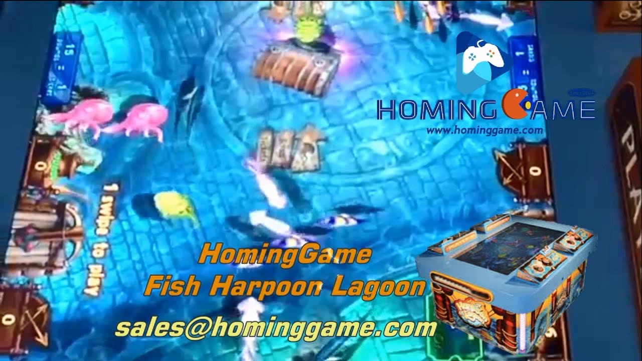 2019 HomingGame Fish Harpoon Lagoon Fishing Redemption Game Machine ...