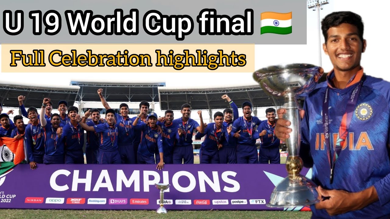 Under 19 World Cup final 2022 Winning moment INDIAN Cricket Team 🇮🇳 ...