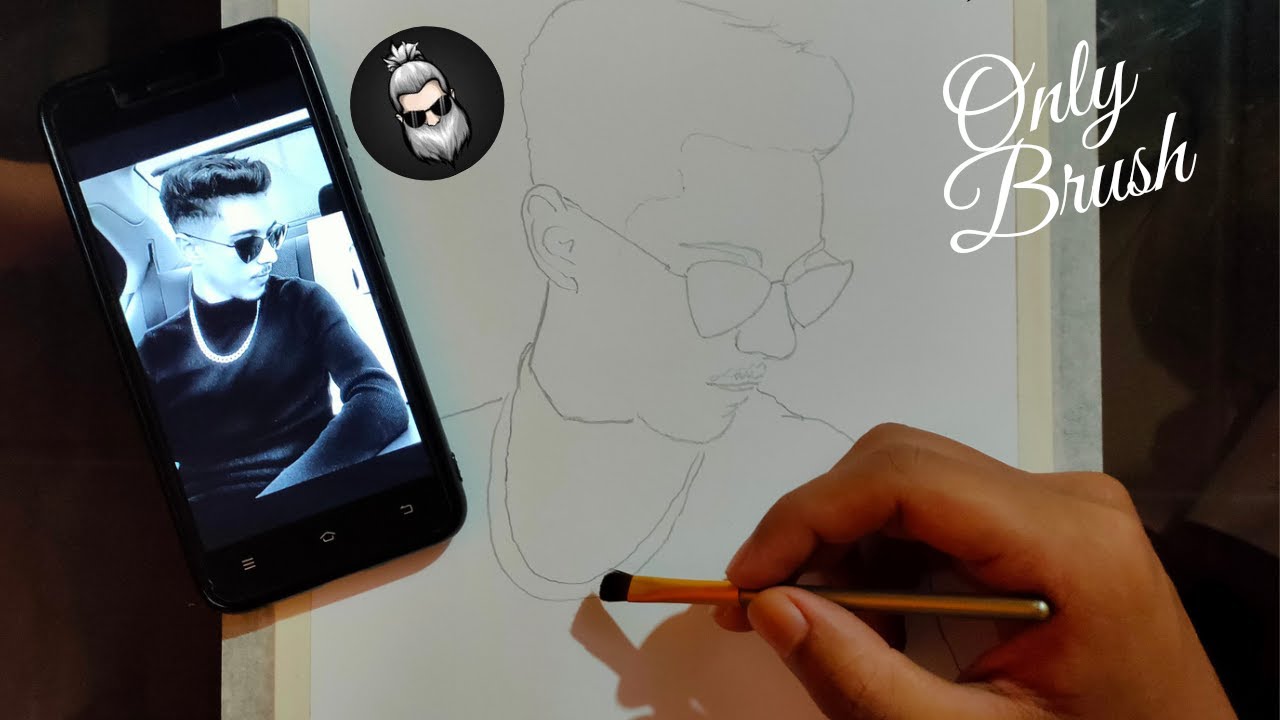 Colonel ff Portrait using brush | free fire drawings @colonel ff - YouTube