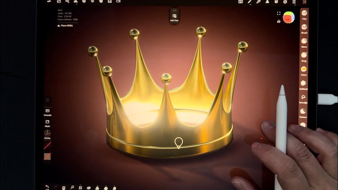 Tutorial: Crown in Nomad Sculpt with Radial Symmetry #nomadsculpt - YouTube