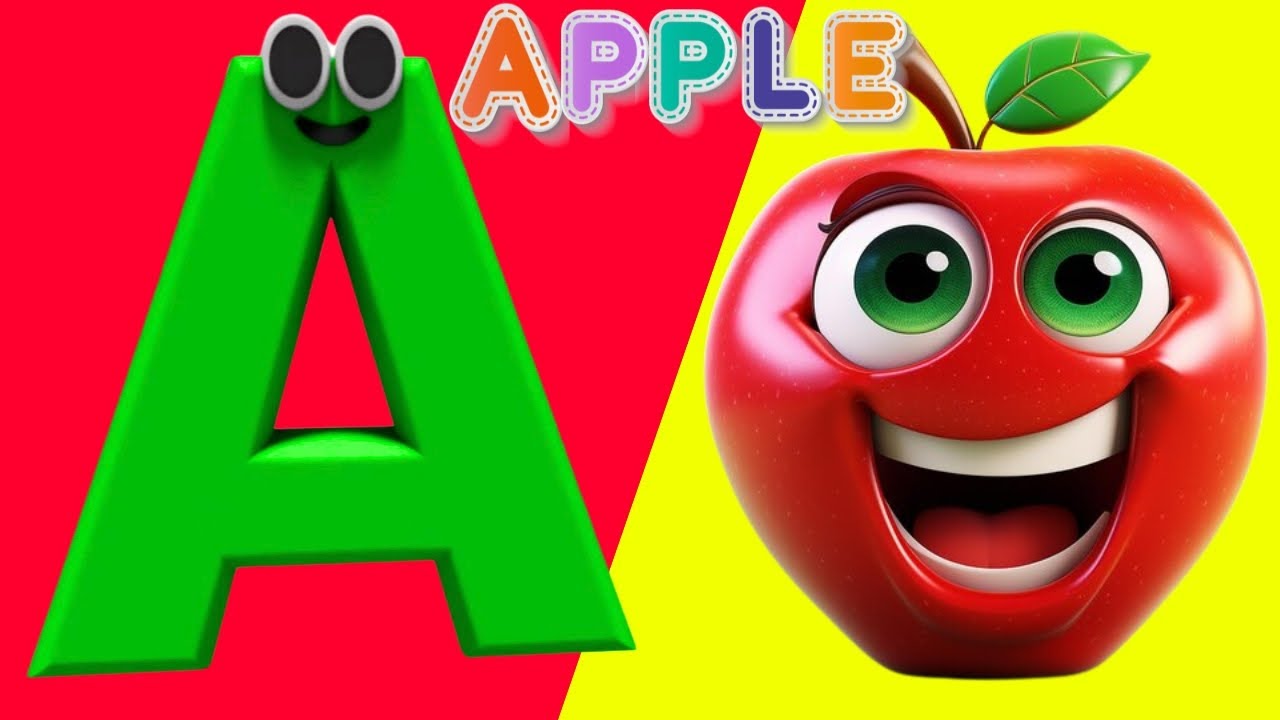 ABC song | a for apple | abc phonics song for toddlers | nursery rhymes ...