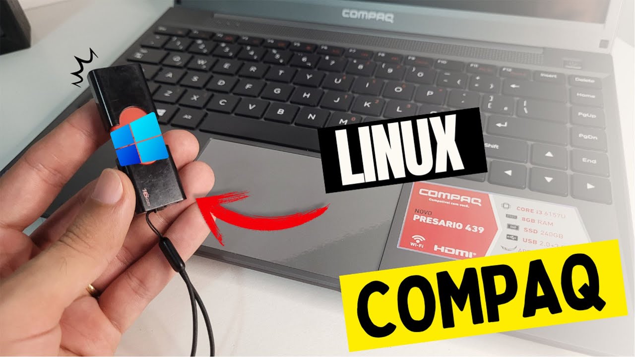 [Notebook Compaq/Linux] Criando Pen drive Bootavel - Formatação/Windows ...