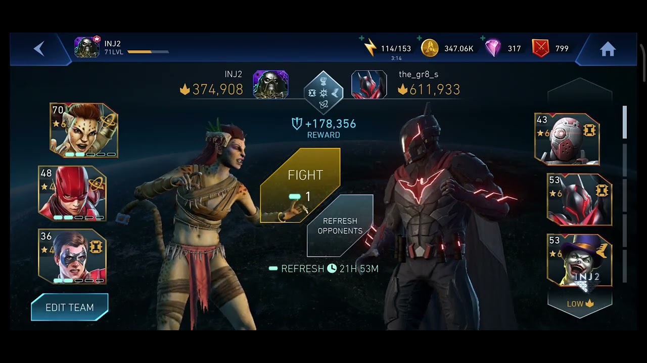 CHEETAH, Justice League THE FLASH, NIGHTWING 🐆Arena Fights ☠️ InJustice ...
